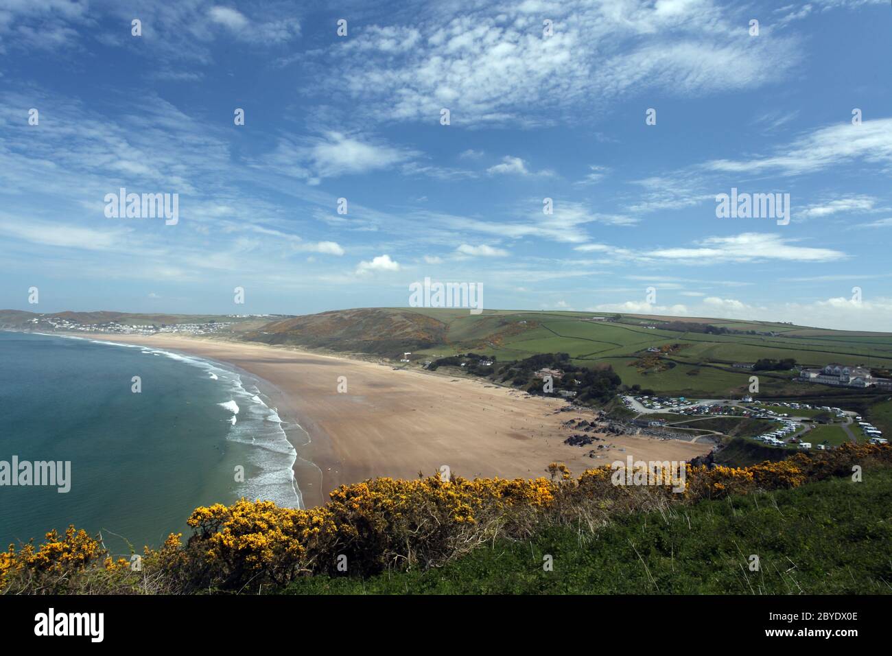 Woolacombe North Devon coast Stock Photo - Alamy