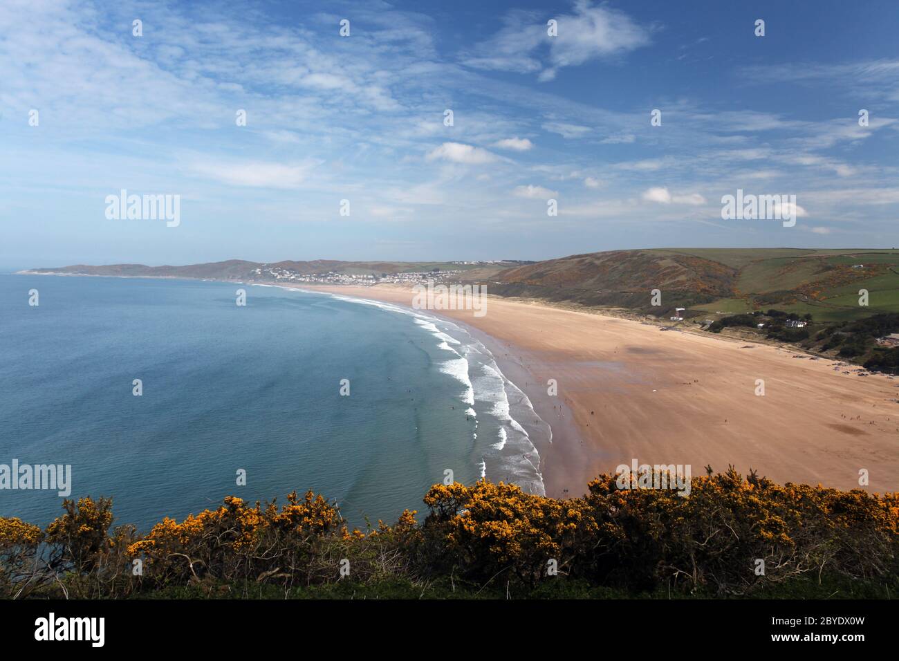 Woolacombe North Devon coast Stock Photo - Alamy
