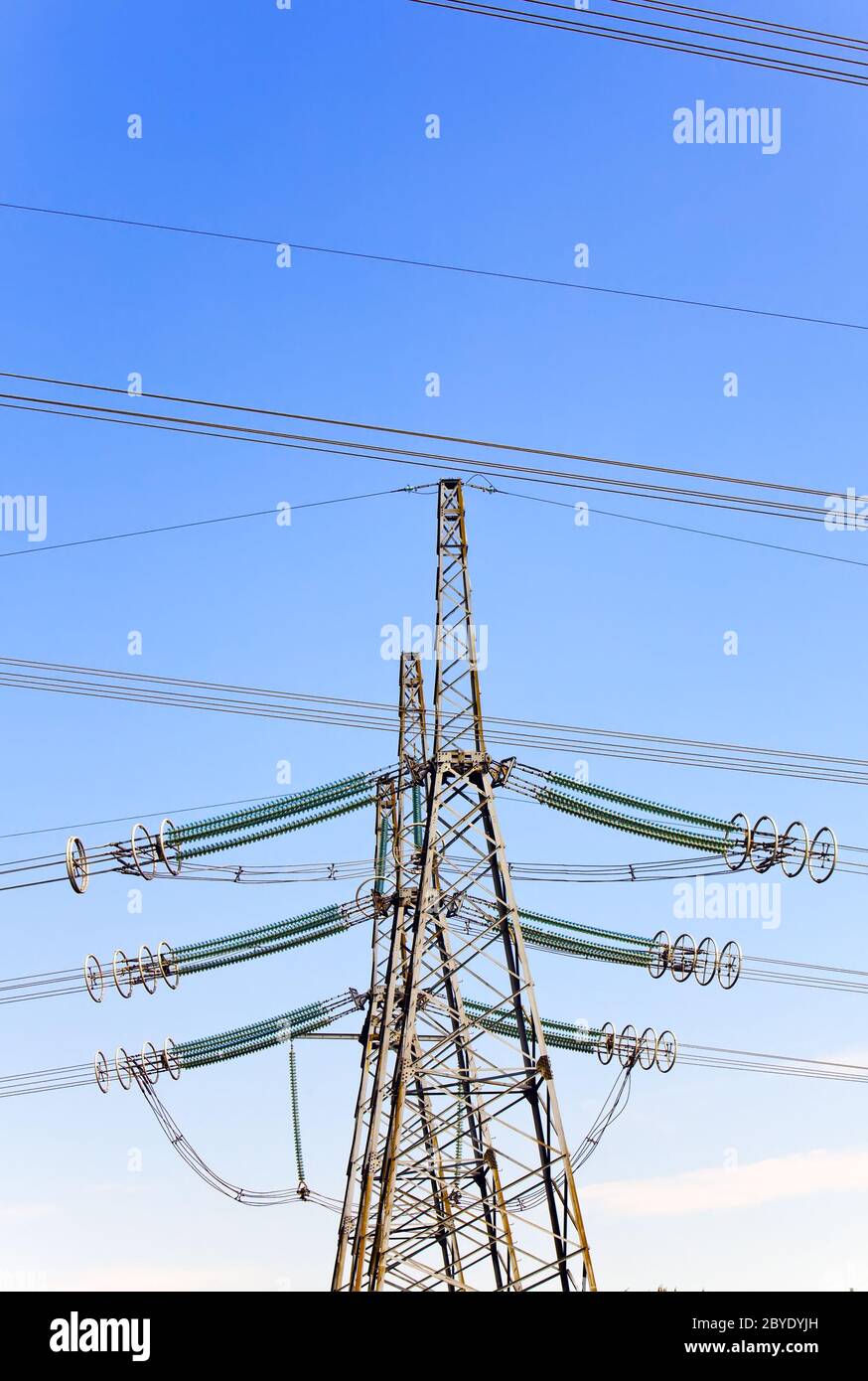 Support of line of electricity transmissions Stock Photo - Alamy