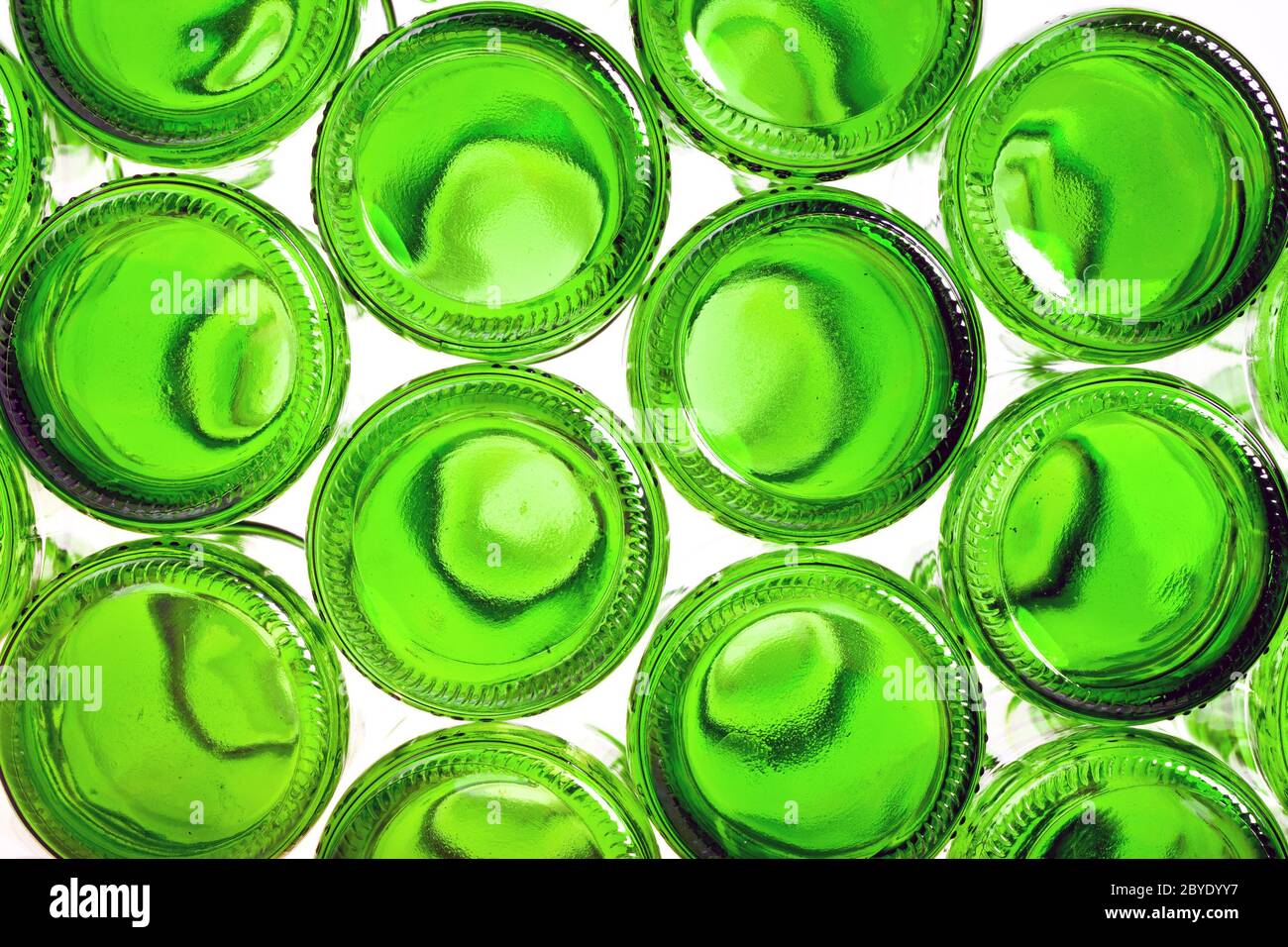 Bottoms of empty glass bottles Stock Photo - Alamy