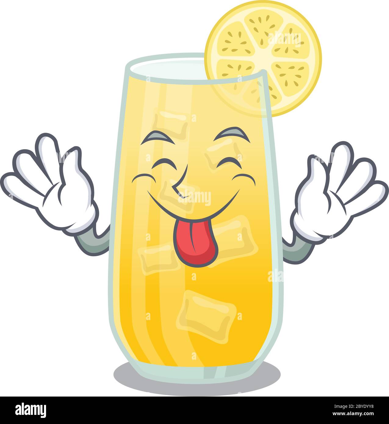 Funny screwdriver cocktail cartoon design with tongue out face Stock ...