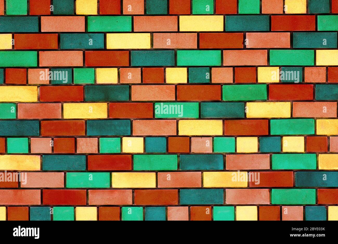 Colorful brick wall Stock Photo - Alamy