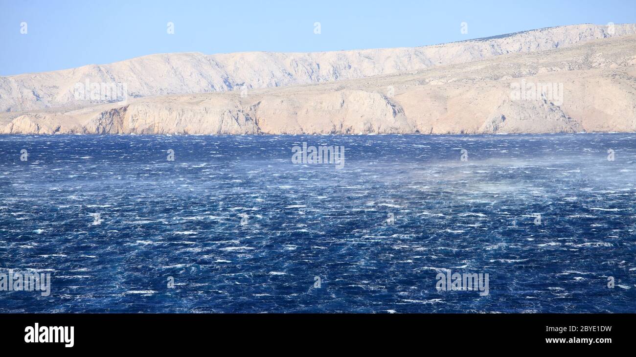 Raging sea with furious waves and fierce wind Stock Photo - Alamy