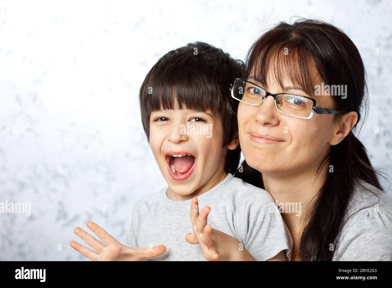 happy mother and son Stock Photo - Alamy