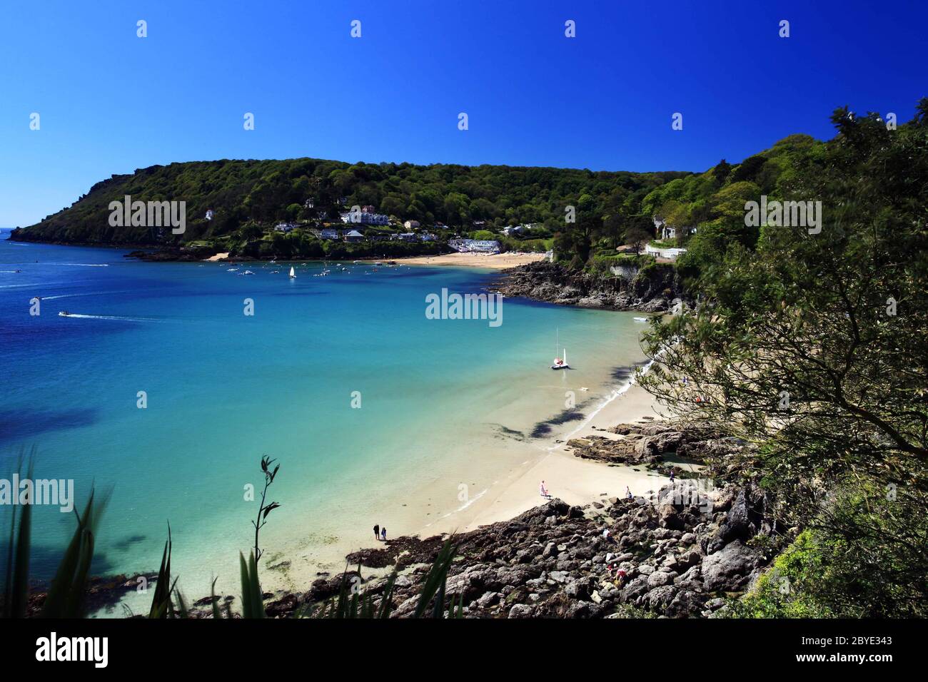 Salcombe Beach Devon England Stock Photo - Alamy
