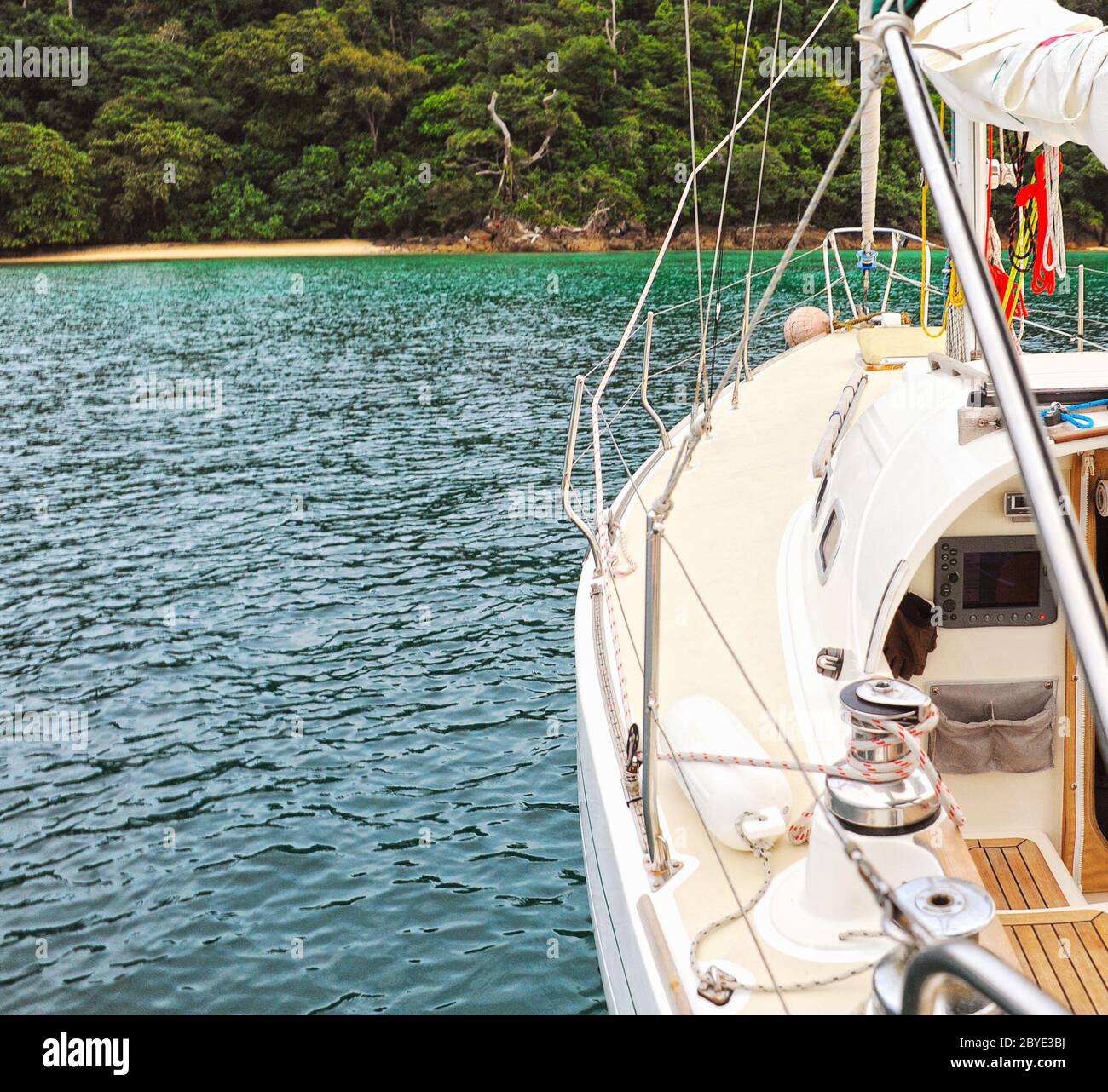Yacht in the open sea Stock Photo - Alamy