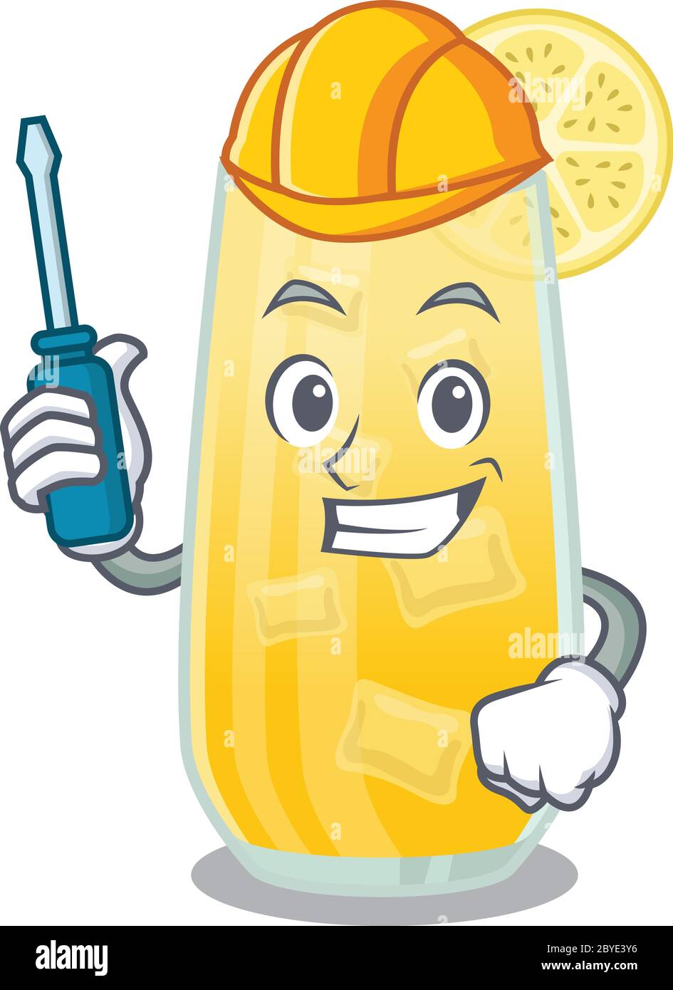 screwdriver cocktail caricature design concept worked as an automotive ...