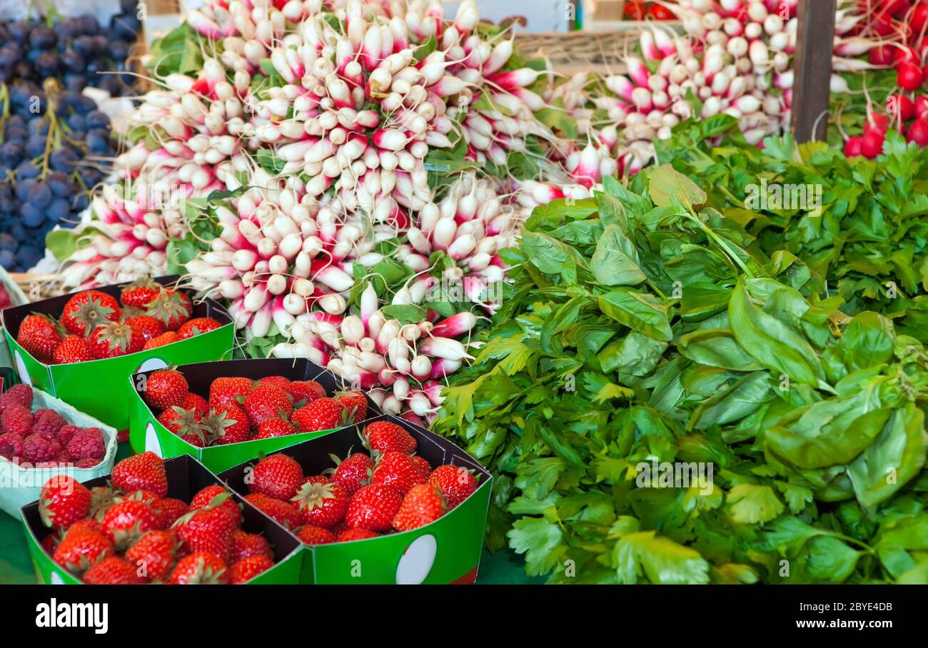Vegetable numbers in the market Stock Photo - Alamy