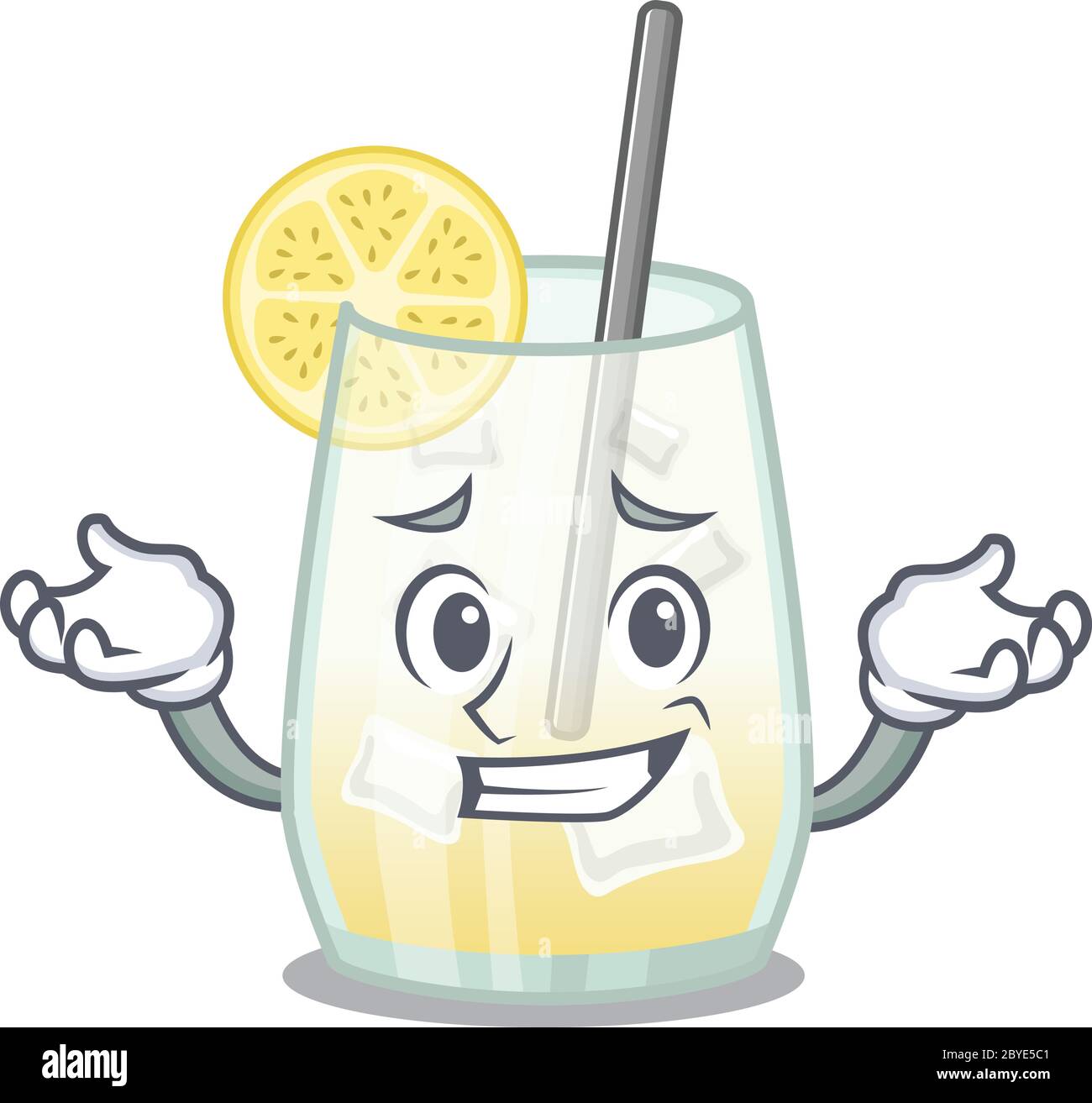 A cute picture of grinning tom collins cocktail caricature character ...