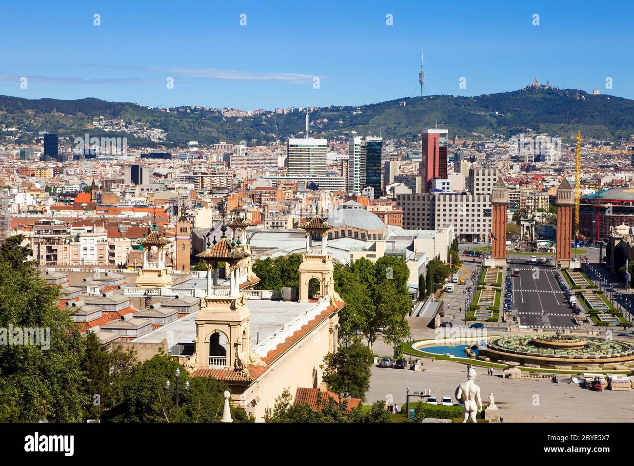 Spain. Barcelona. The top view on a city Stock Photo - Alamy