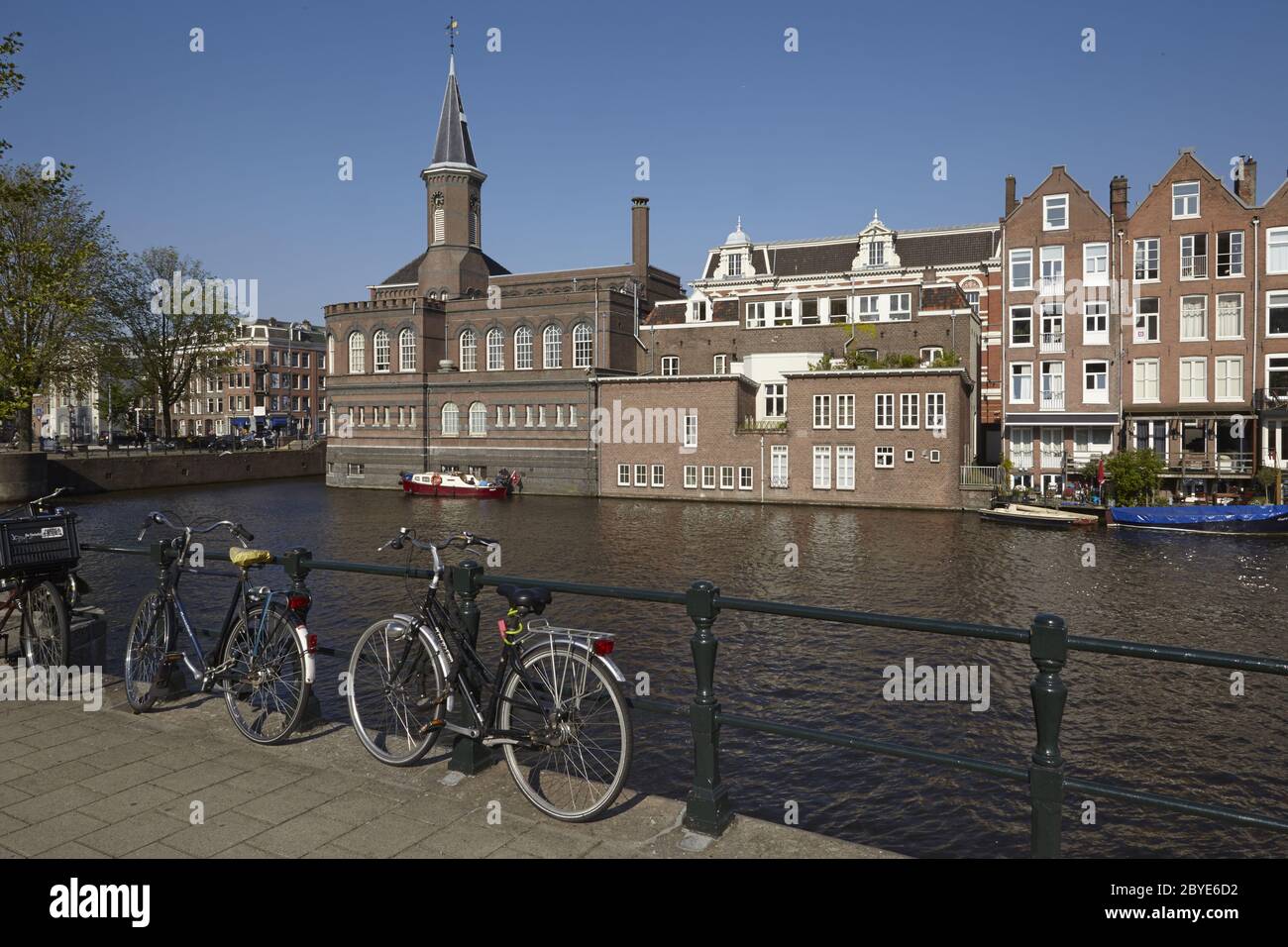 Amsterdam, Netherlands - Police station with turret at the Nassaukade ...