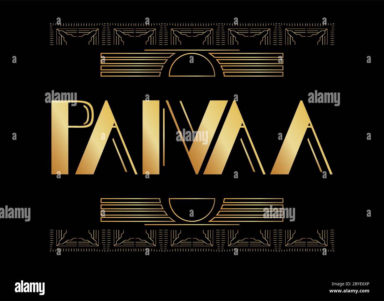 Art Deco Paivaa (Finnish) (Hello in Finland) text. Decorative greeting ...