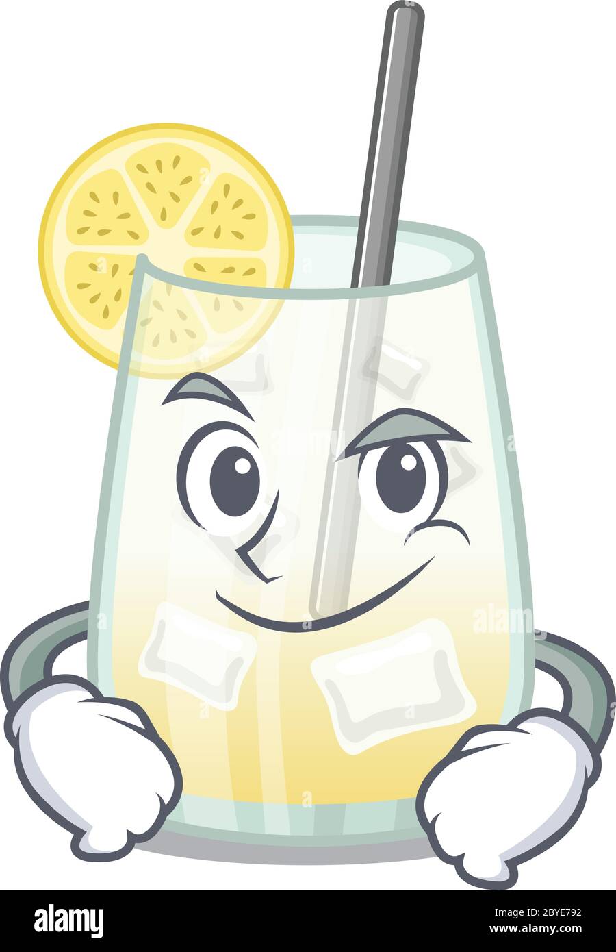 A cute arrogant caricature design of tom collins cocktail having ...