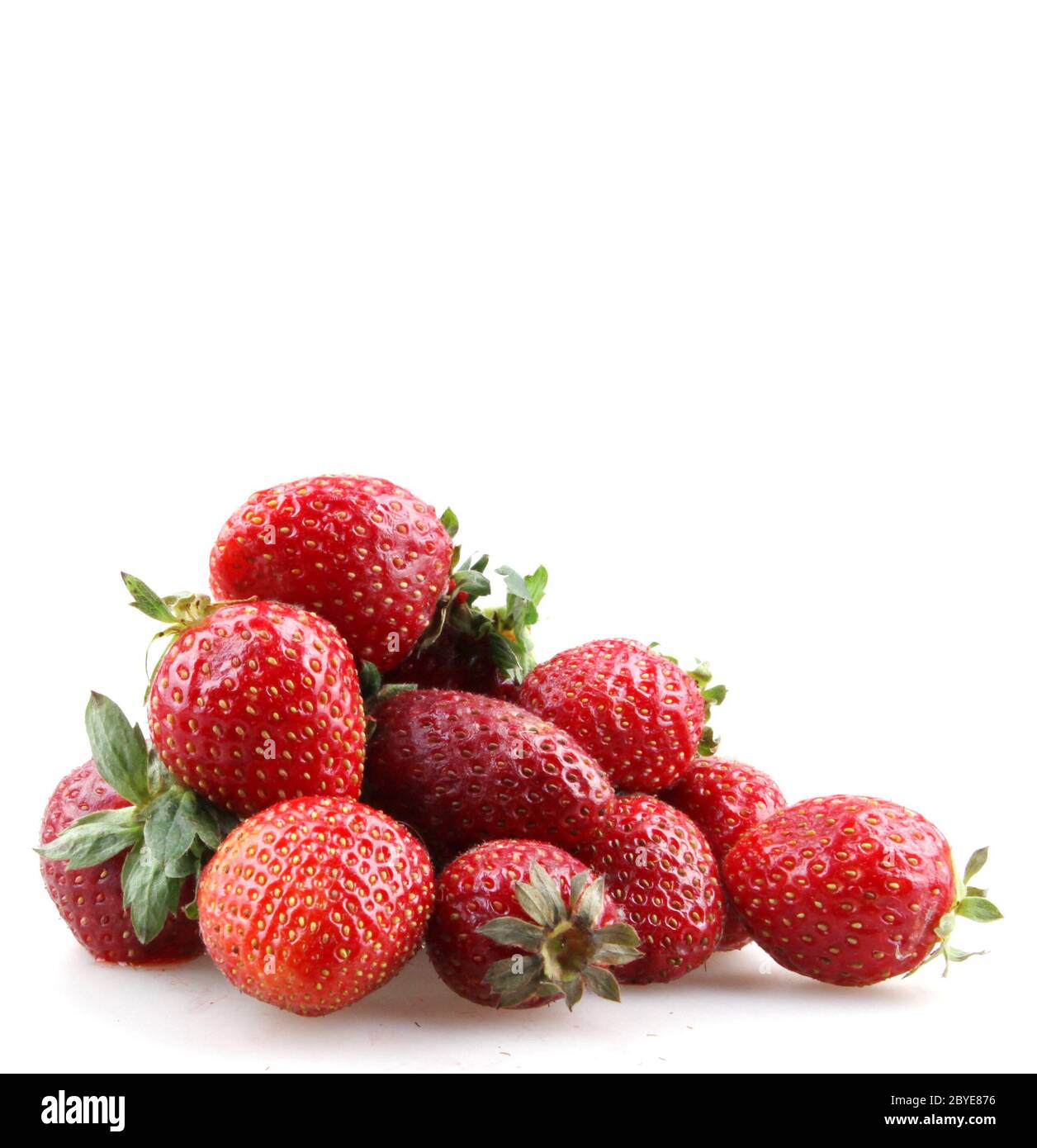 strawberries on a white background Stock Photo - Alamy