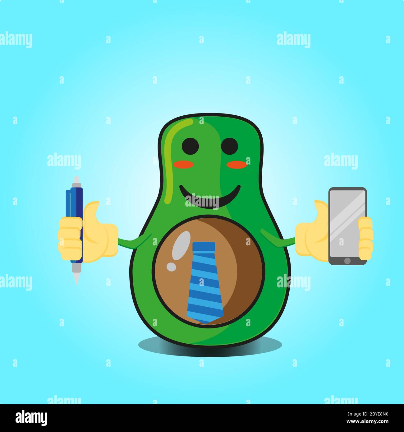 Businessman half avocado Stock Vector Images - Alamy