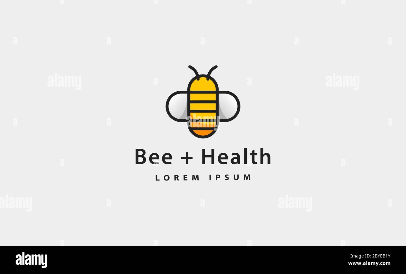 Bee logo vector Stock Vector Images - Alamy