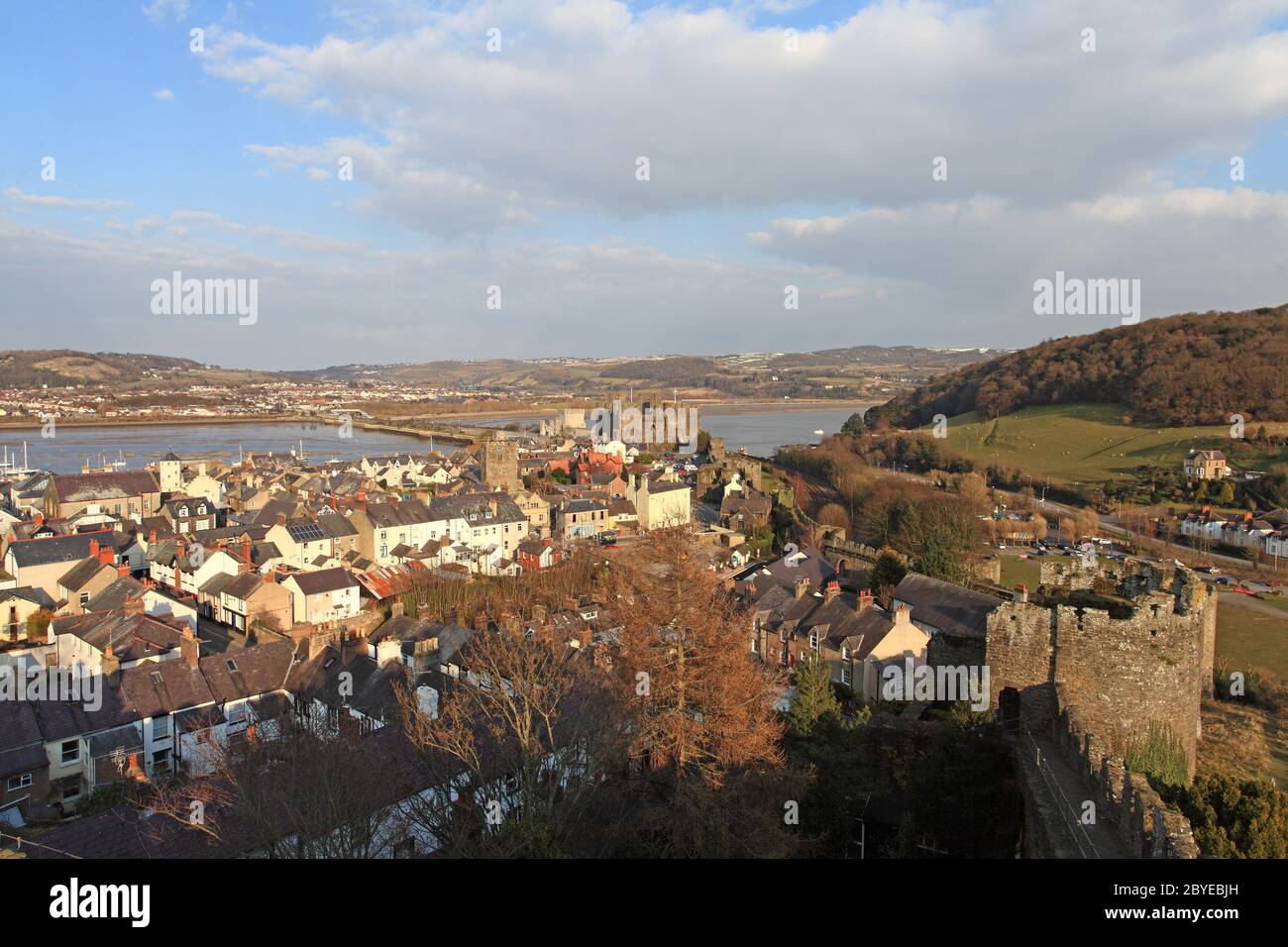 Medieval town walls conwy town hi-res stock photography and images - Alamy