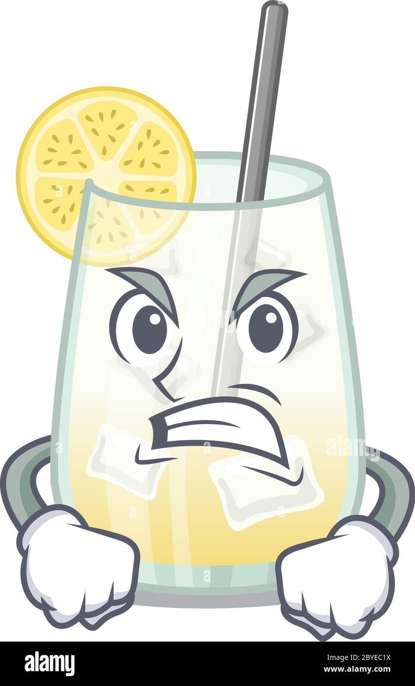 A cartoon picture of tom collins cocktail showing an angry face Stock ...