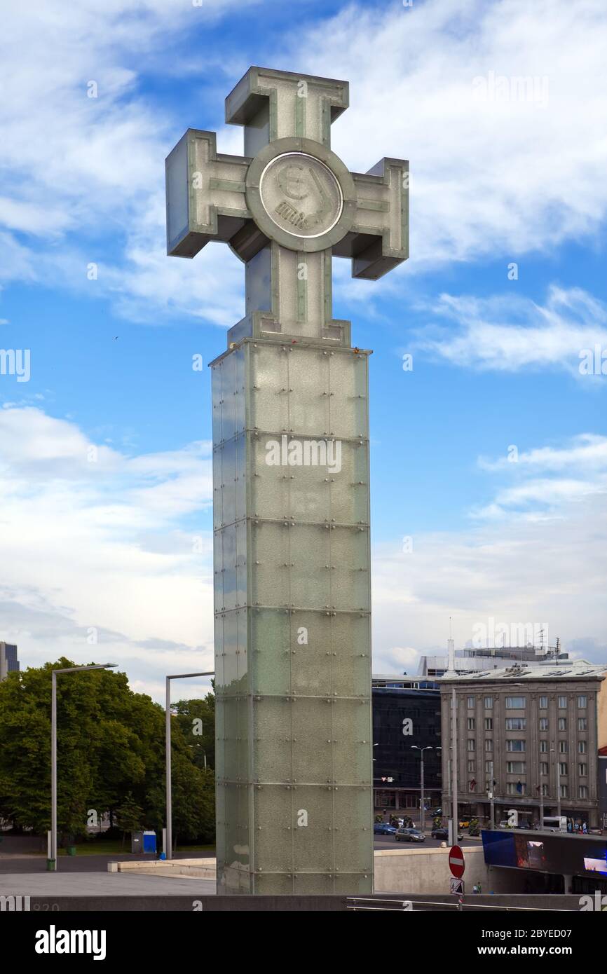 «Freedom monument» on Freedom Square,Tallinn, Esto Stock Photo - Alamy