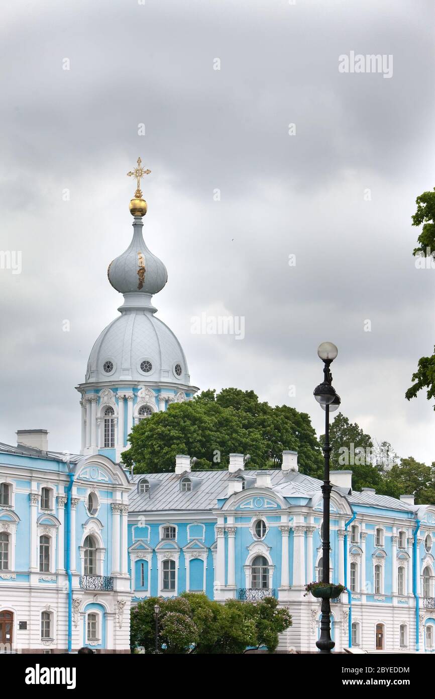Smolnyi cathedral (Smolny Convent) St. Petersburg Stock Photo - Alamy
