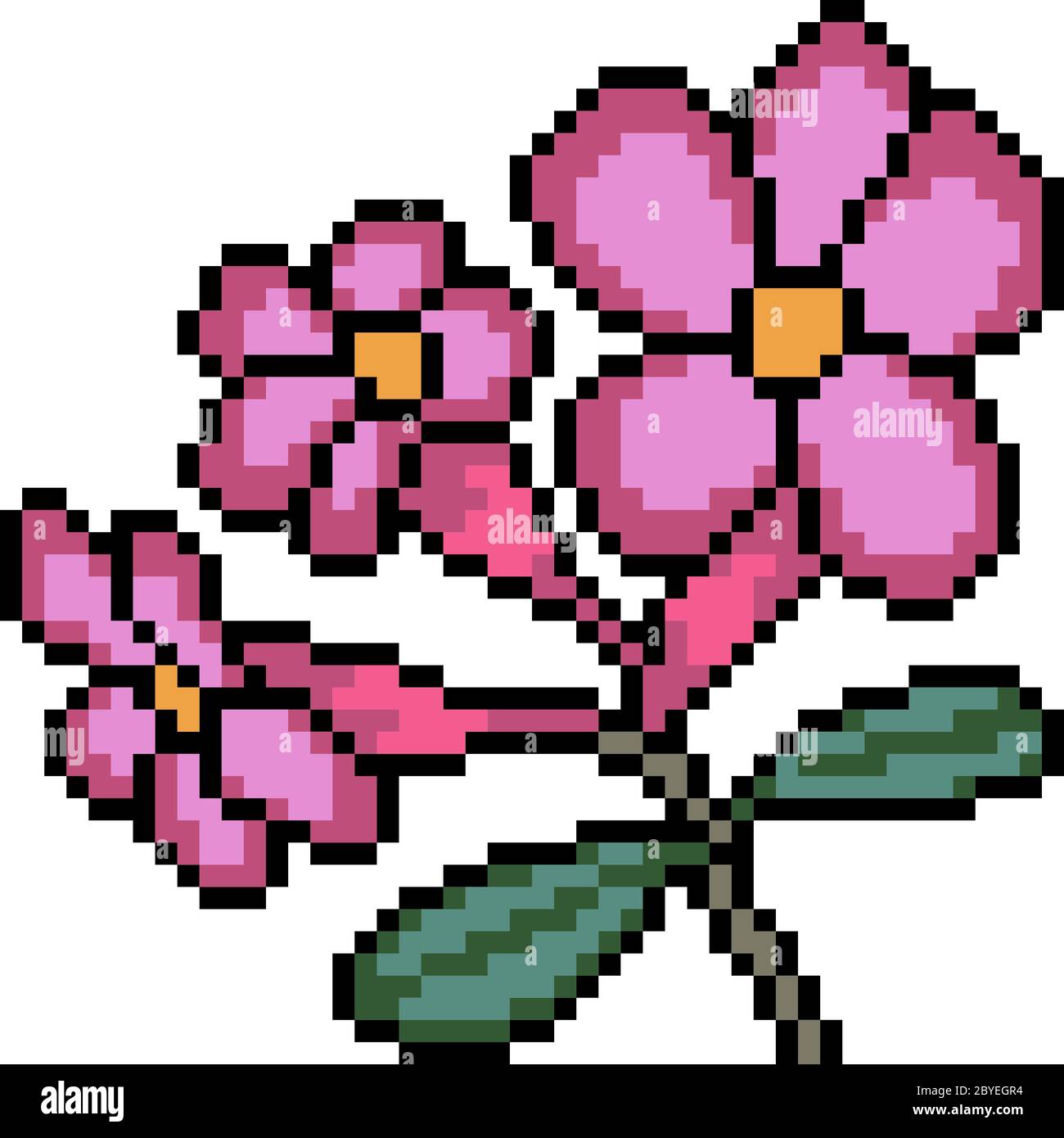 Flower pixel art Stock Vector Images - Alamy