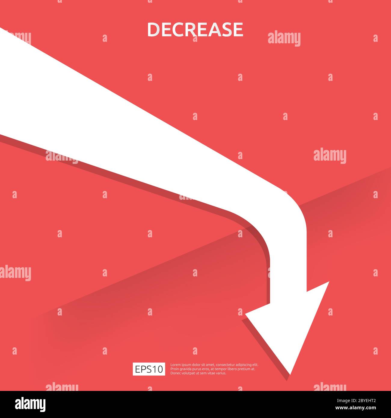business finance crisis concept. money fall down symbol. arrow decrease economy stretching ...