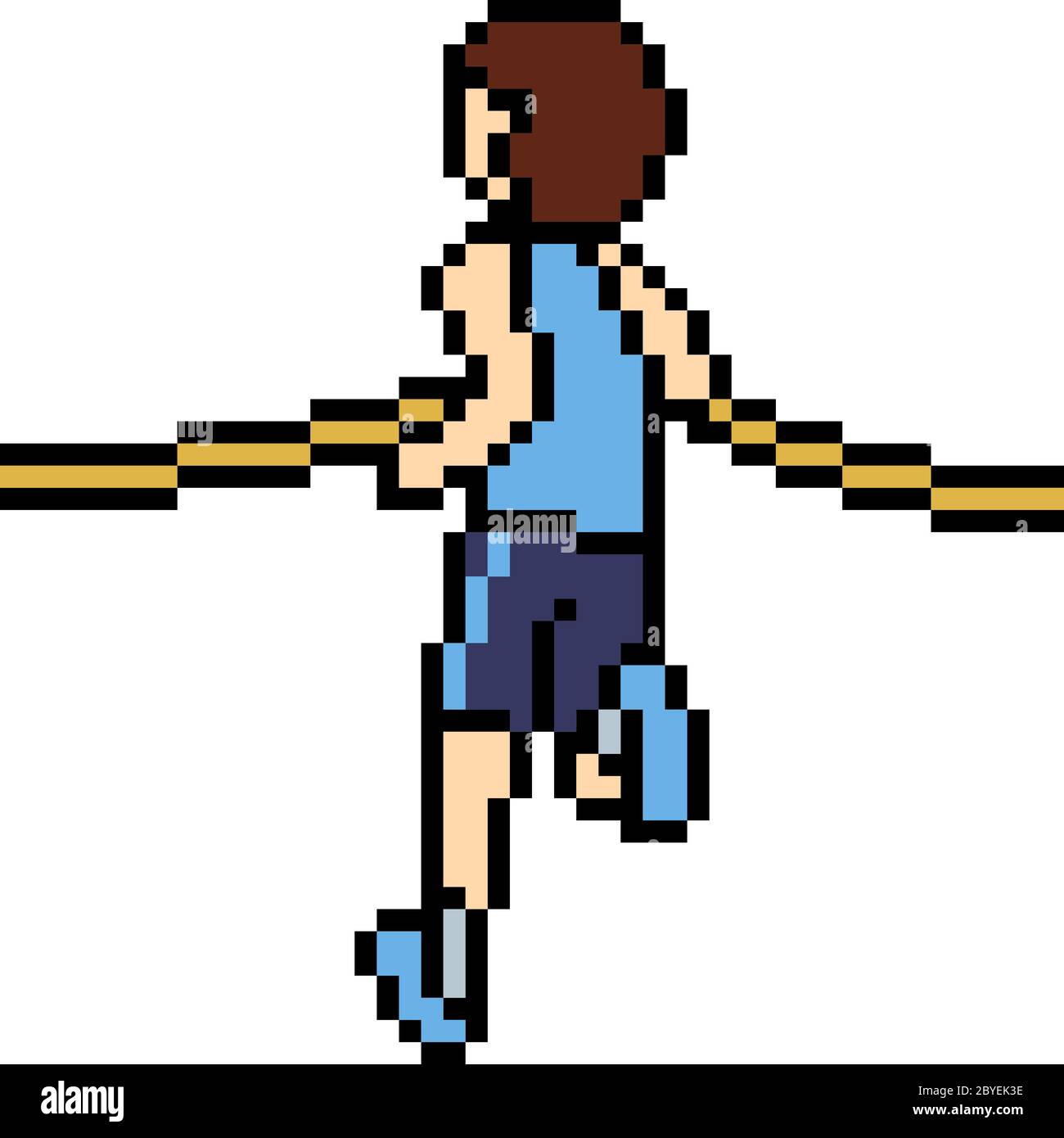 vector pixel art runner finish line isolated Stock Vector Image & Art ...