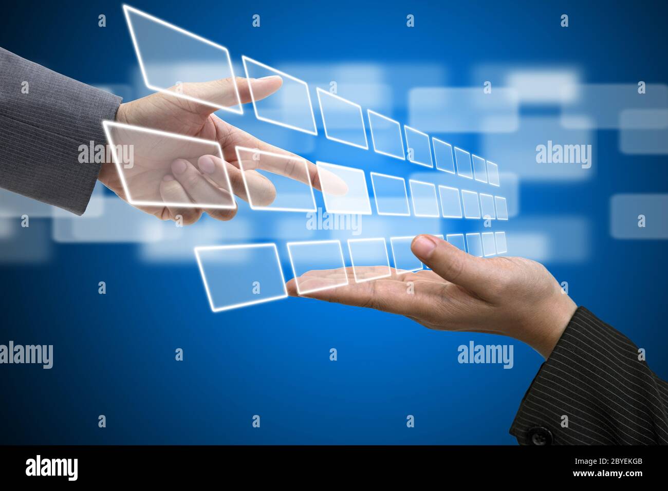 Virtual Technology Touch Screen Interface Stock Photo - Alamy