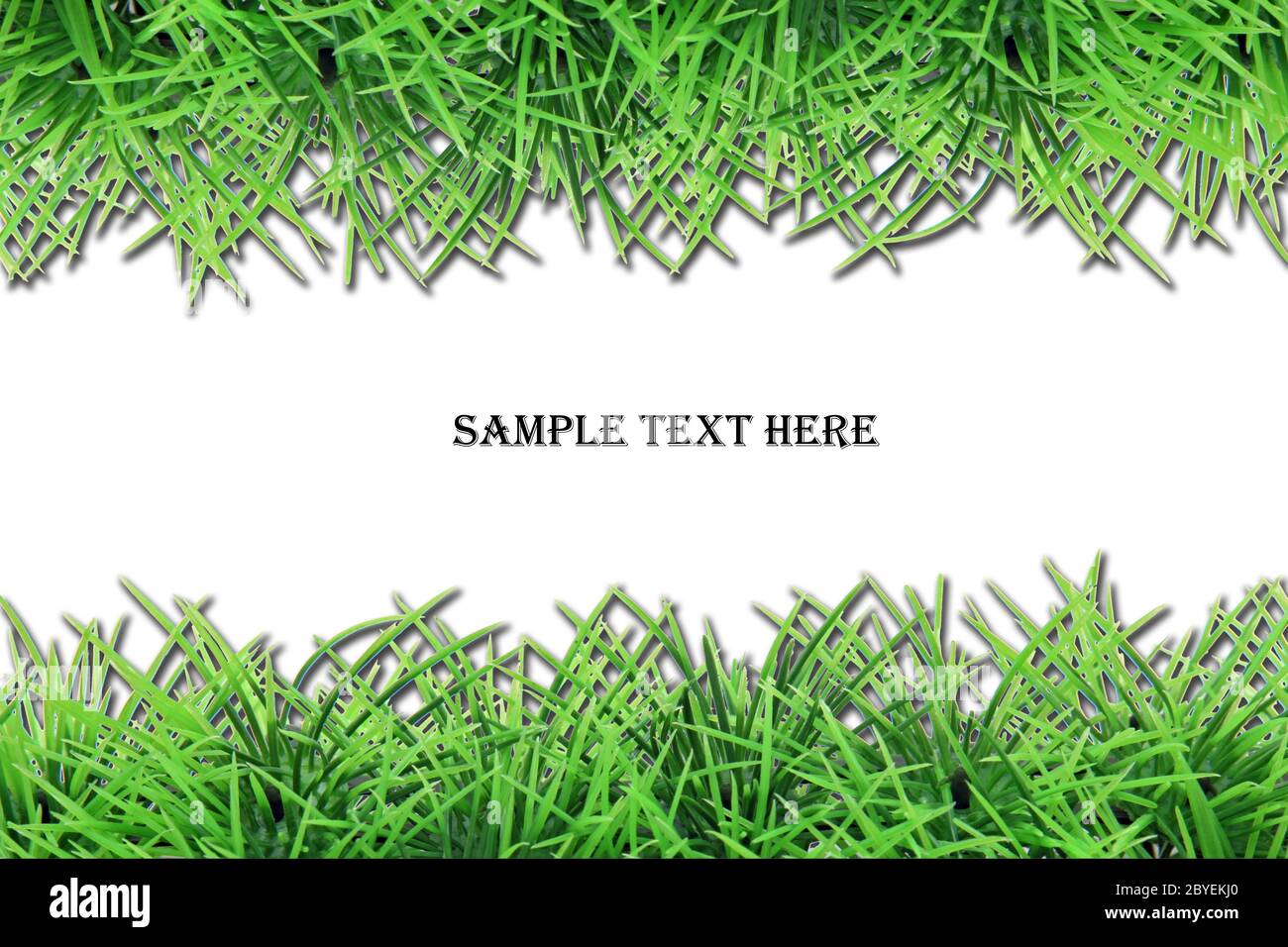 fresh grass frame with space for text Stock Photo - Alamy