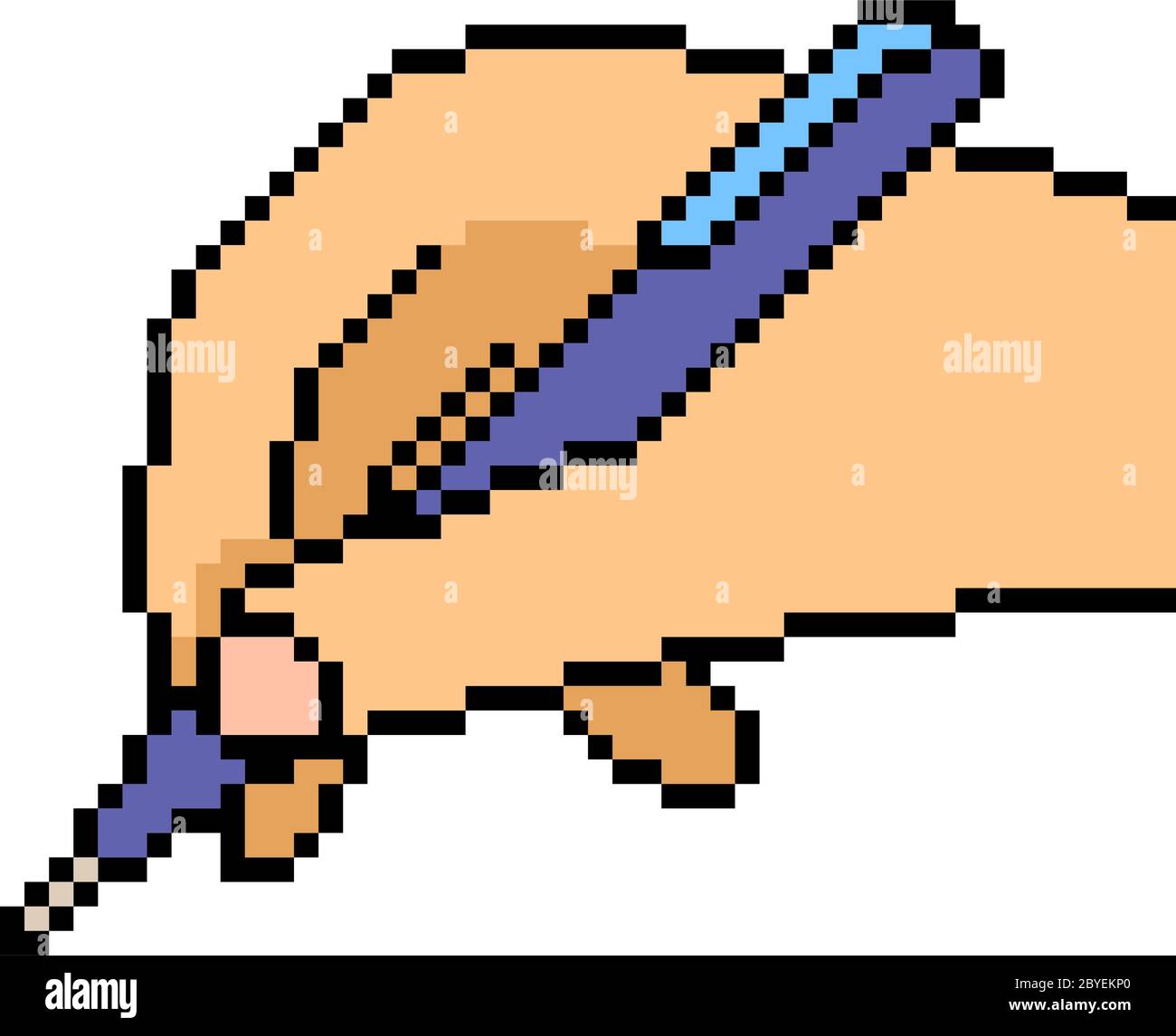 vector pixel art hand write isolated Stock Vector Image & Art - Alamy