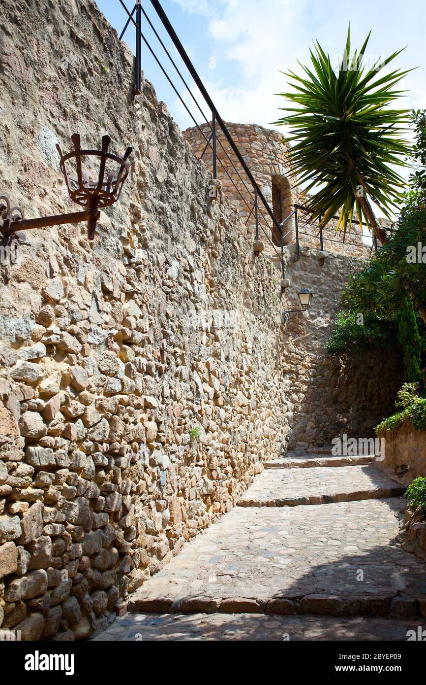 ancient stone paved street Stock Photo - Alamy