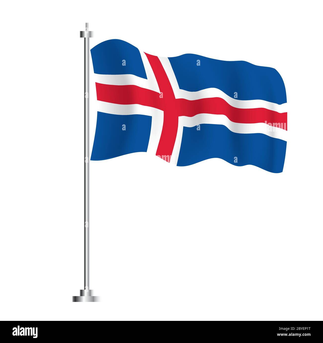 Icelandic flag fluttering Stock Vector Images - Alamy