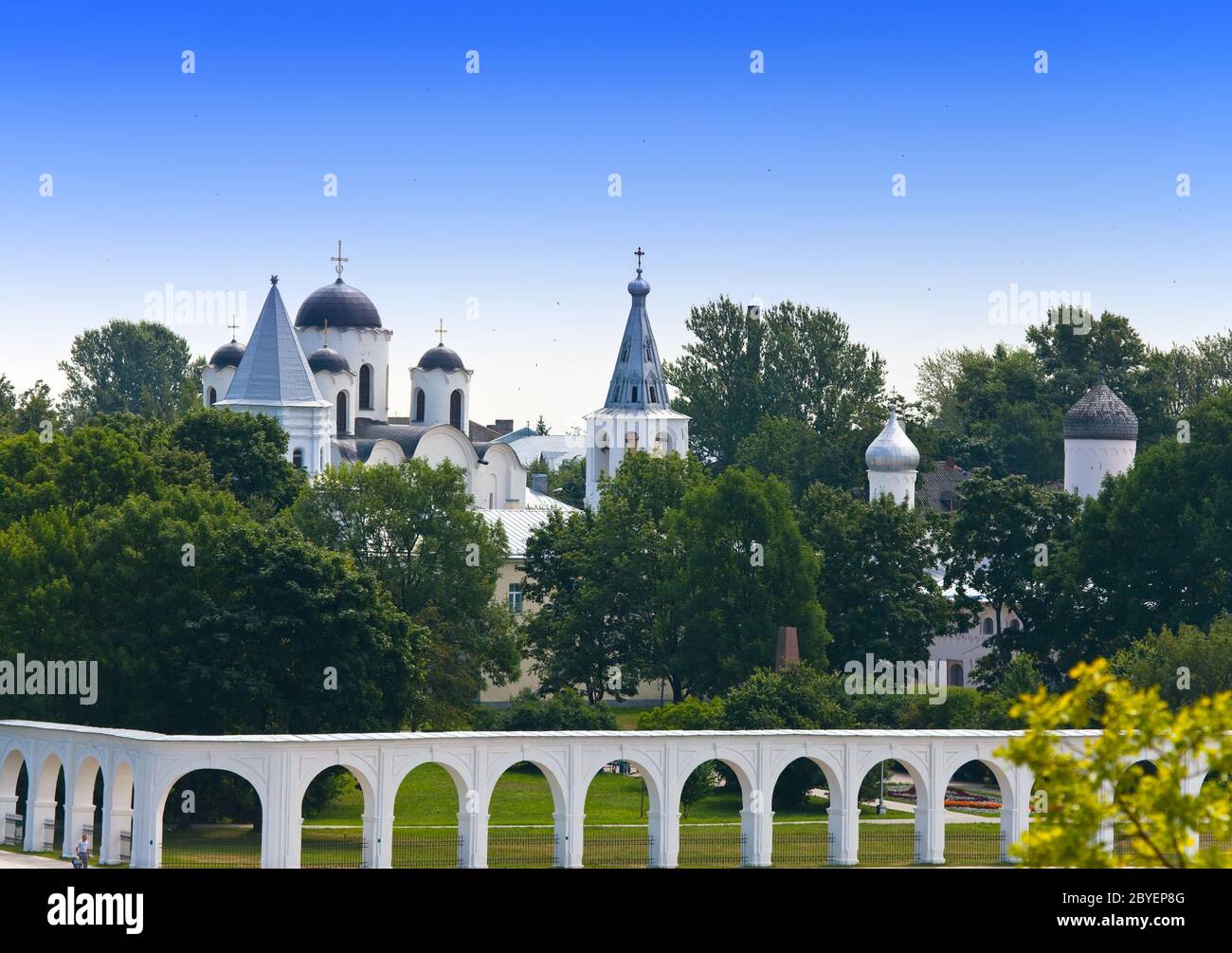 Great Novgorod - Yaroslavovo dvorishche. Russia Stock Photo - Alamy