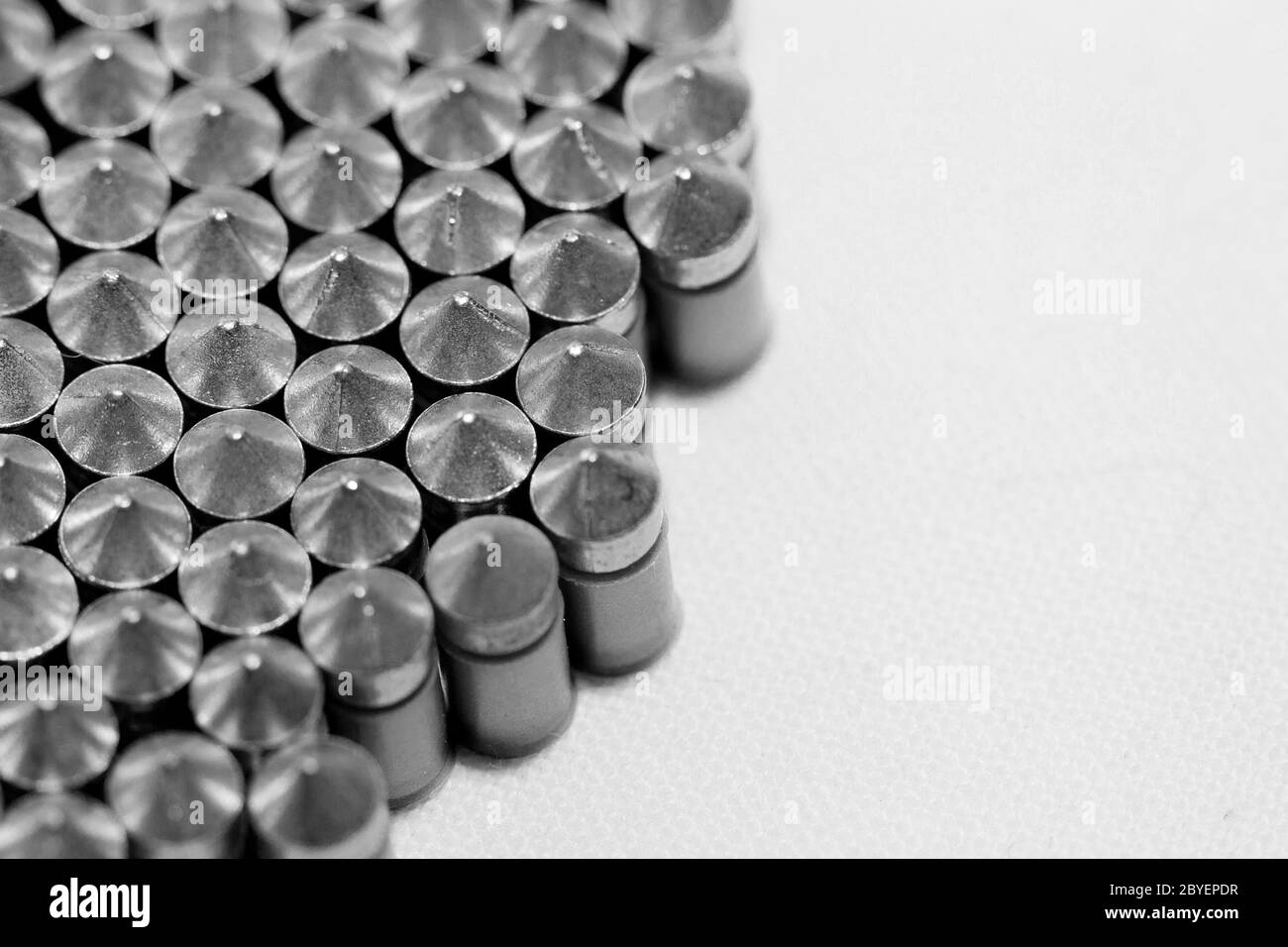 Gun bullets over white background Stock Photo - Alamy