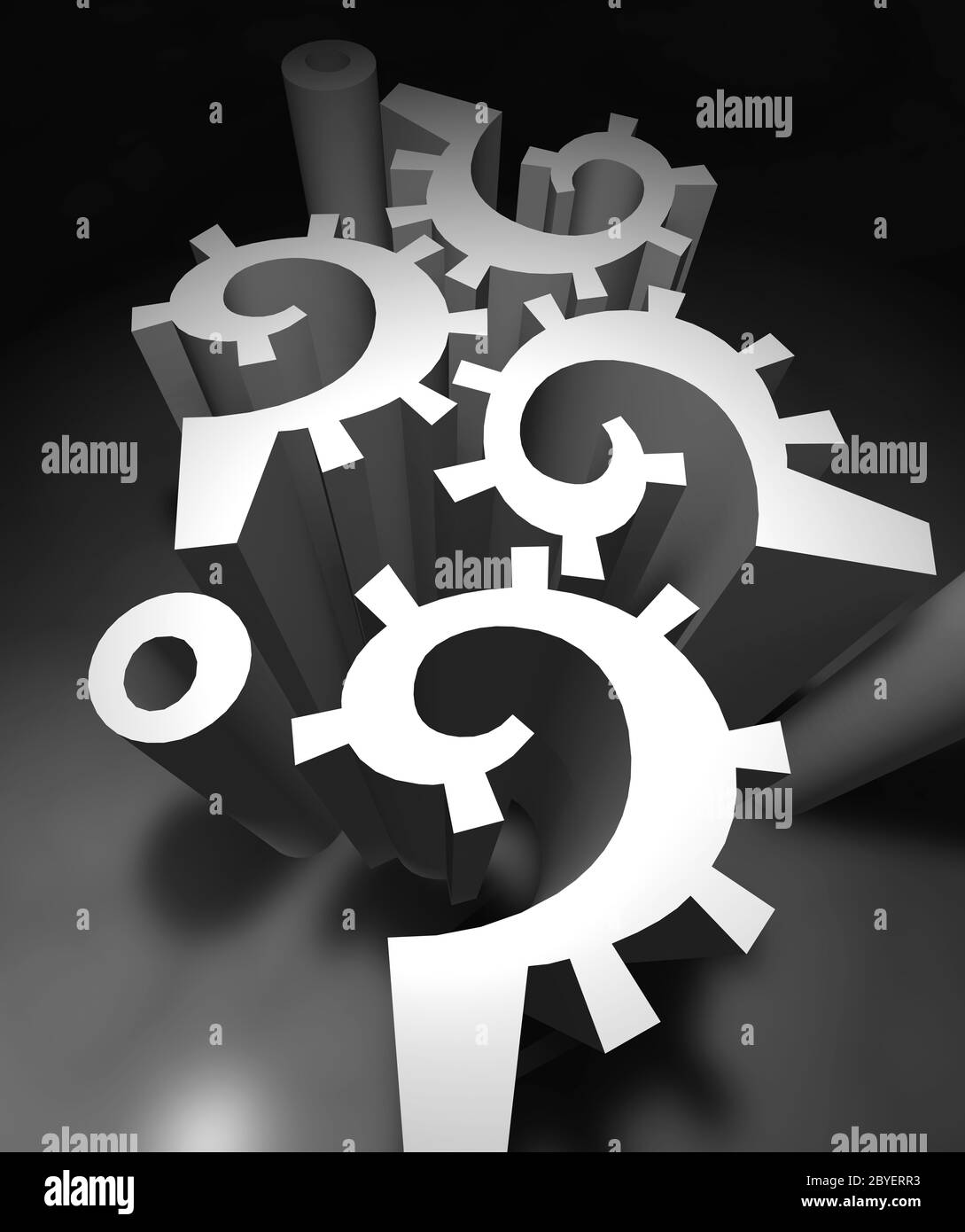 Clock and question mark Black and White Stock Photos & Images - Alamy