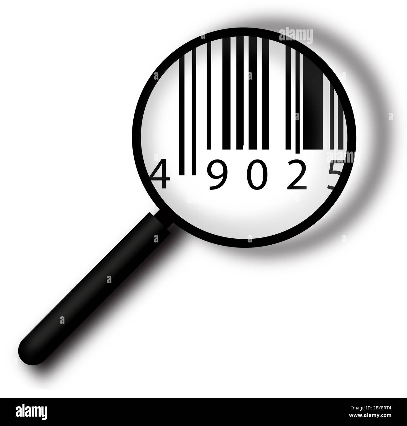 Magnifying Glass Numbers Cut Out Stock Images & Pictures - Alamy