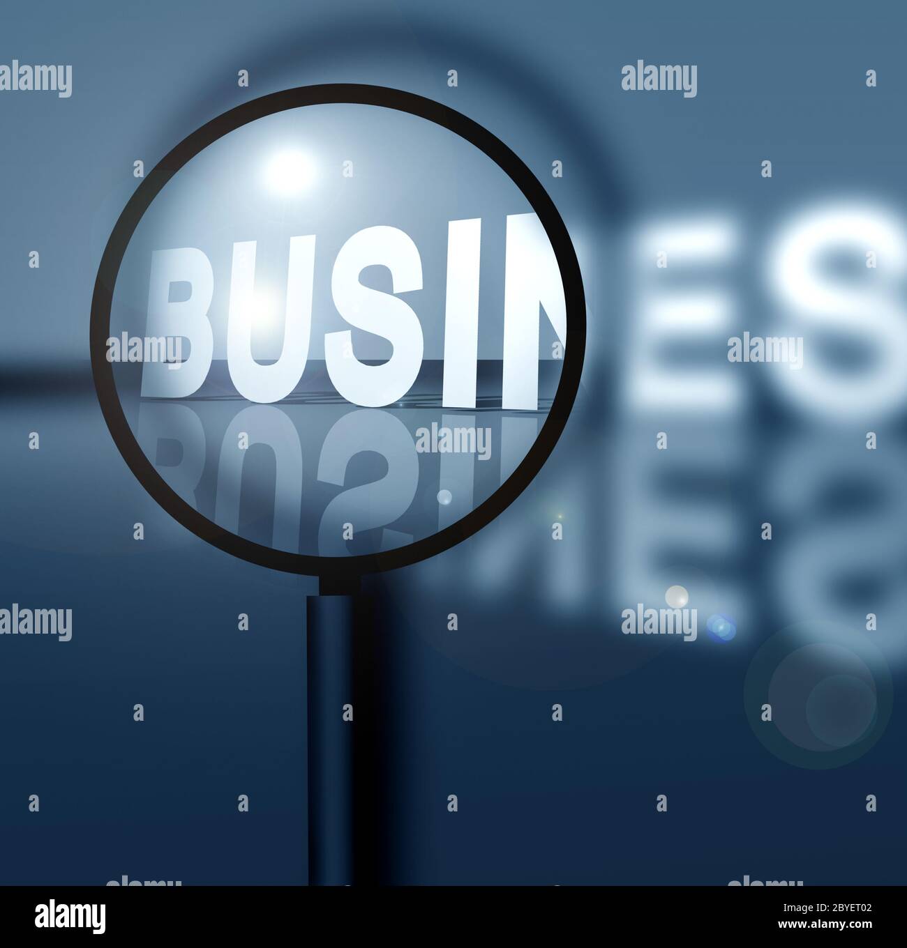 Business success with magnifying glass Stock Photo - Alamy