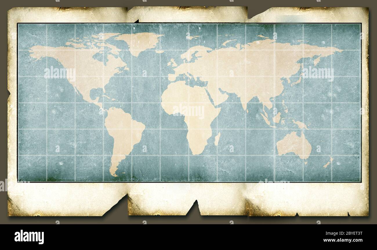 Vintage world map Stock Photo - Alamy