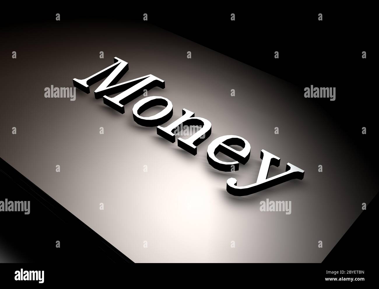 3D Render Money text Stock Photo - Alamy