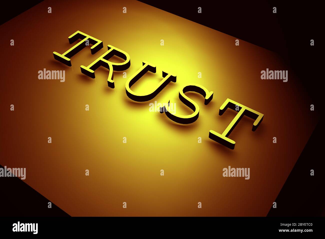 3D rendered TRUST text Stock Photo - Alamy