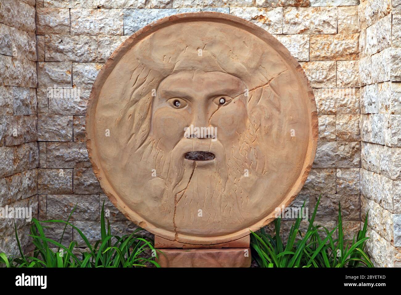 Traditional Stone Carving in human face Stock Photo - Alamy