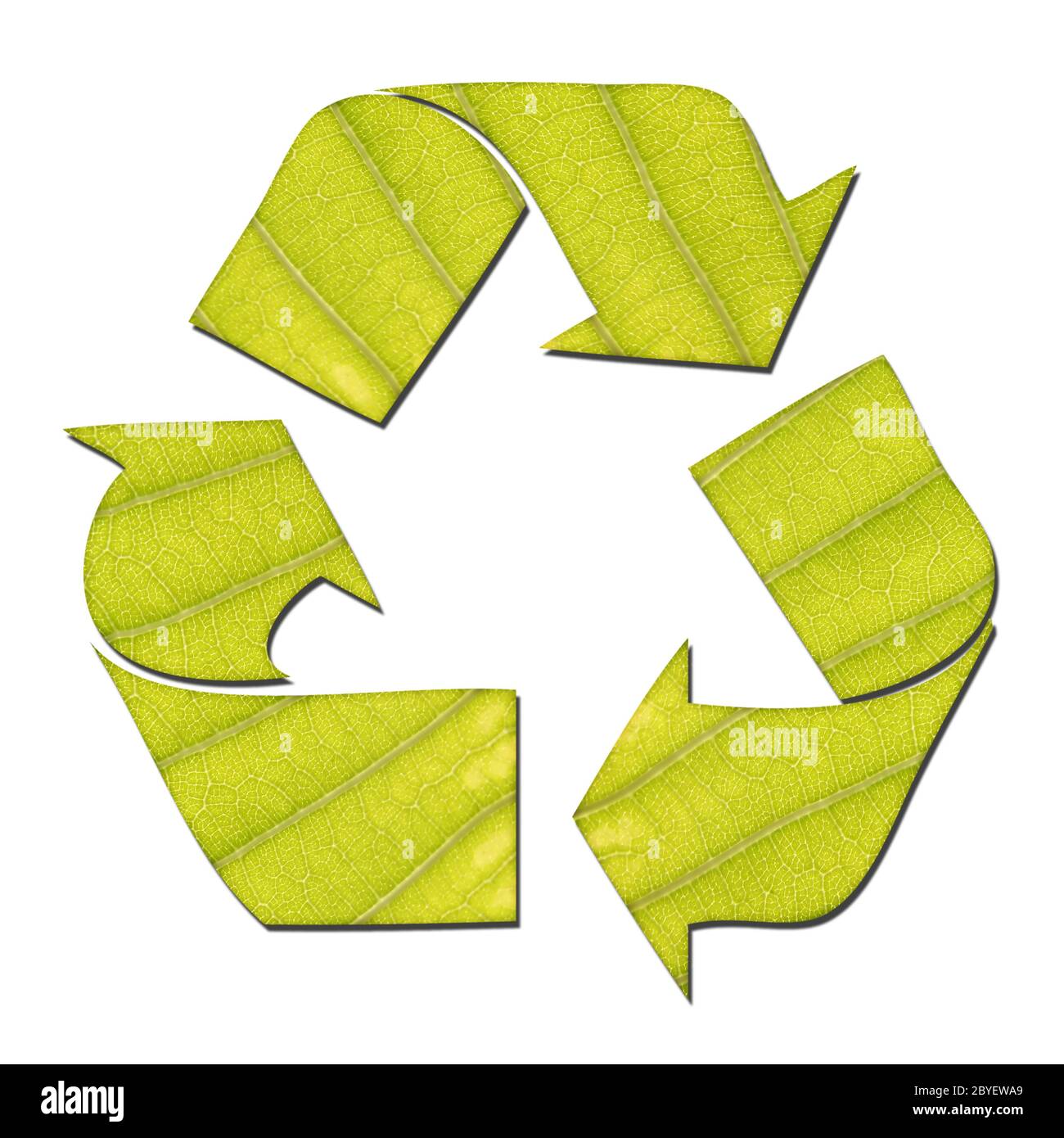 leaf recycle sign Stock Photo - Alamy