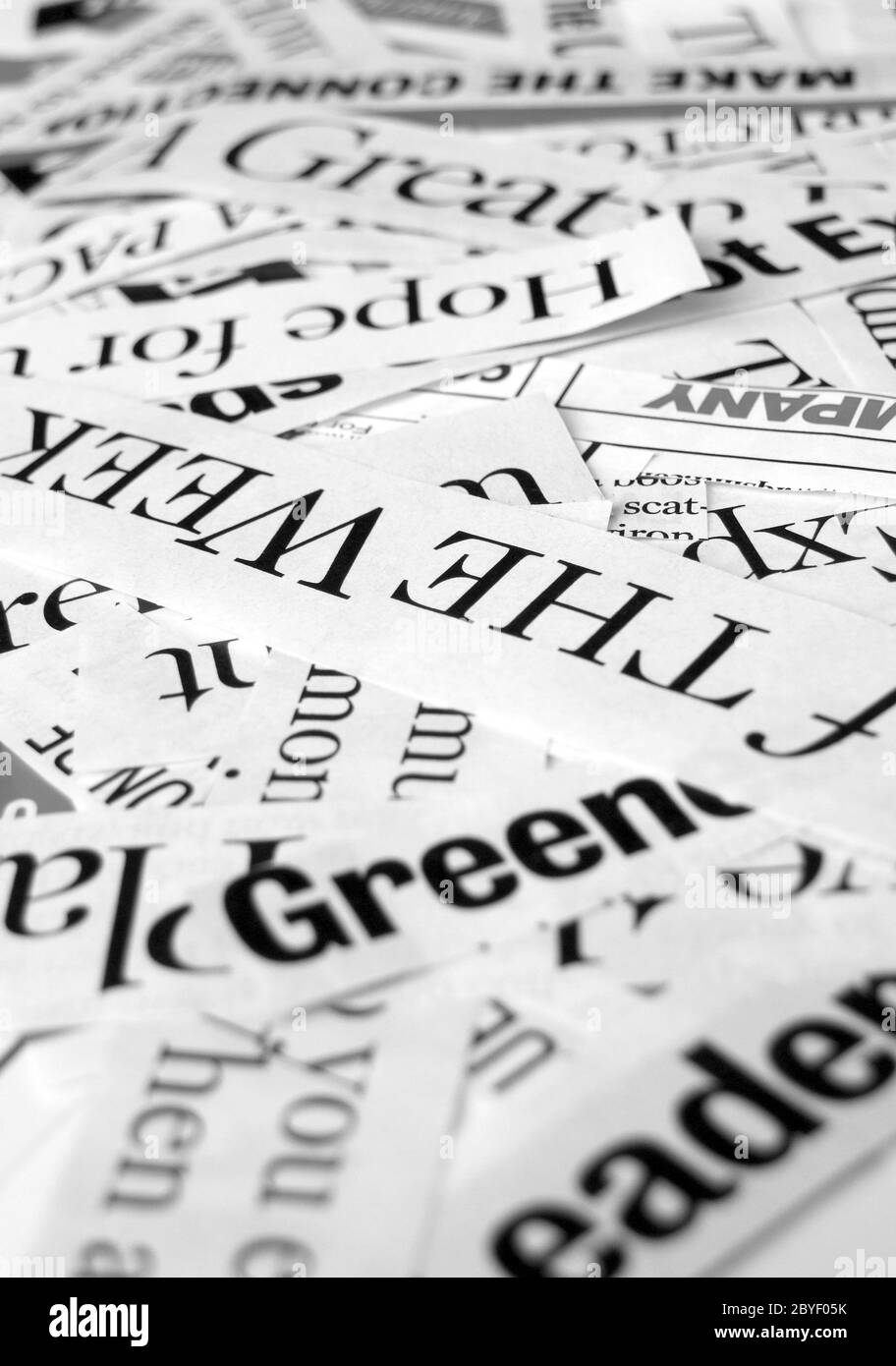 New paper headlines Stock Photo - Alamy