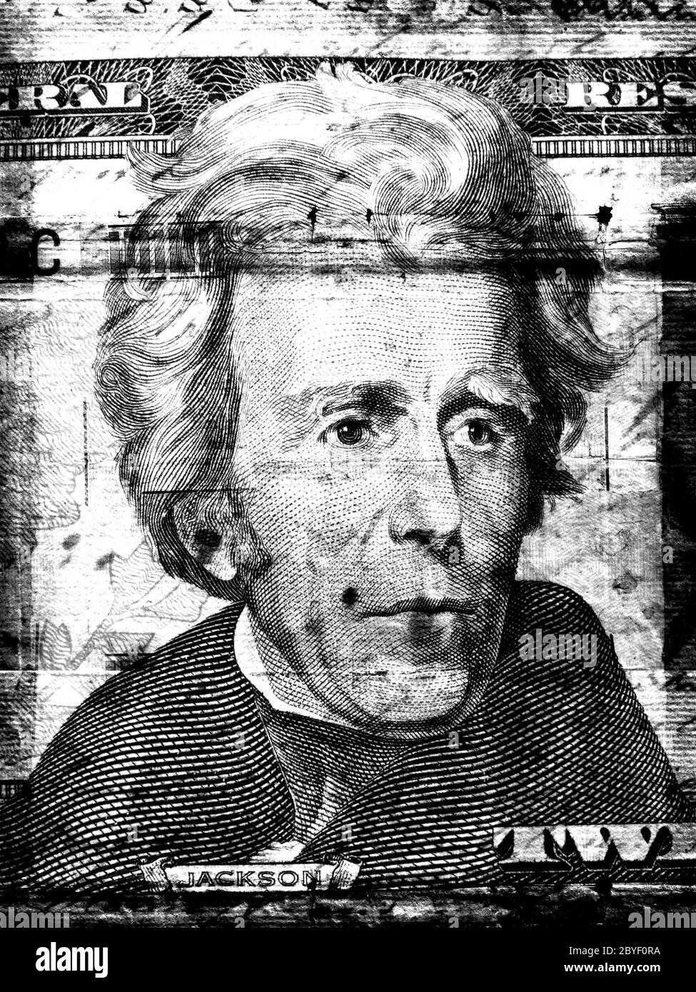 Dollar bill up close Black and White Stock Photos & Images - Alamy