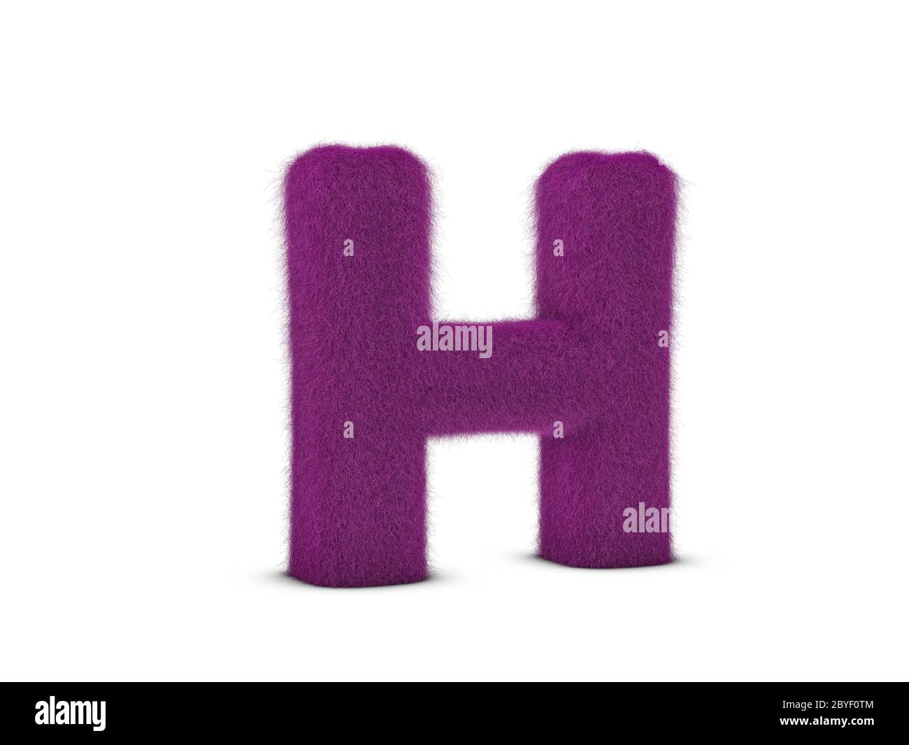 Fur letter H on a white background. 3d illustration Stock Photo - Alamy