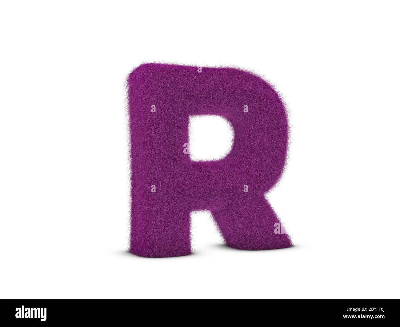 Fur letter R on a white background. 3d illustration Stock Photo - Alamy