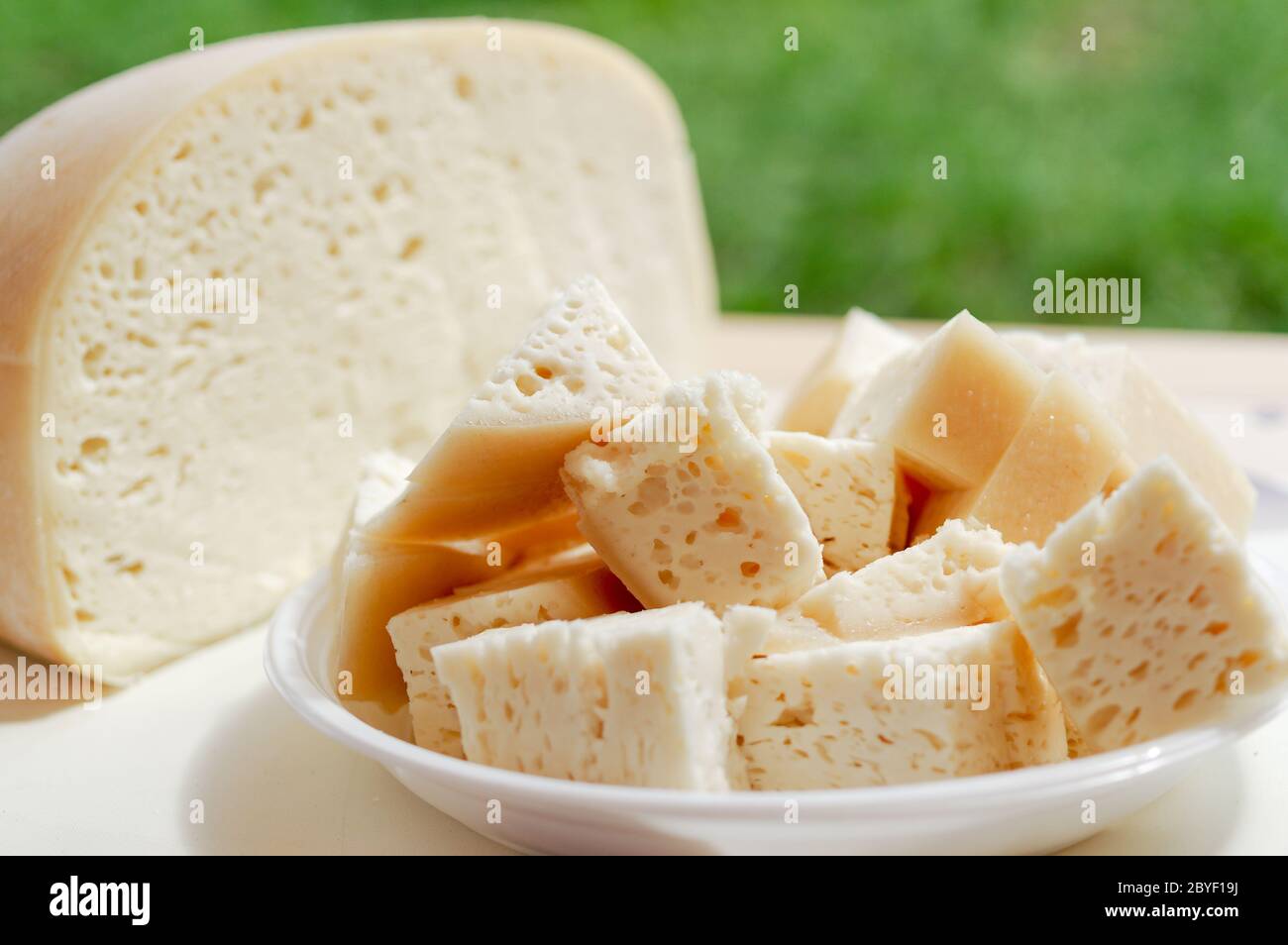 Traditional Romanian Farm Cheese - Bio Stock Photo - Alamy