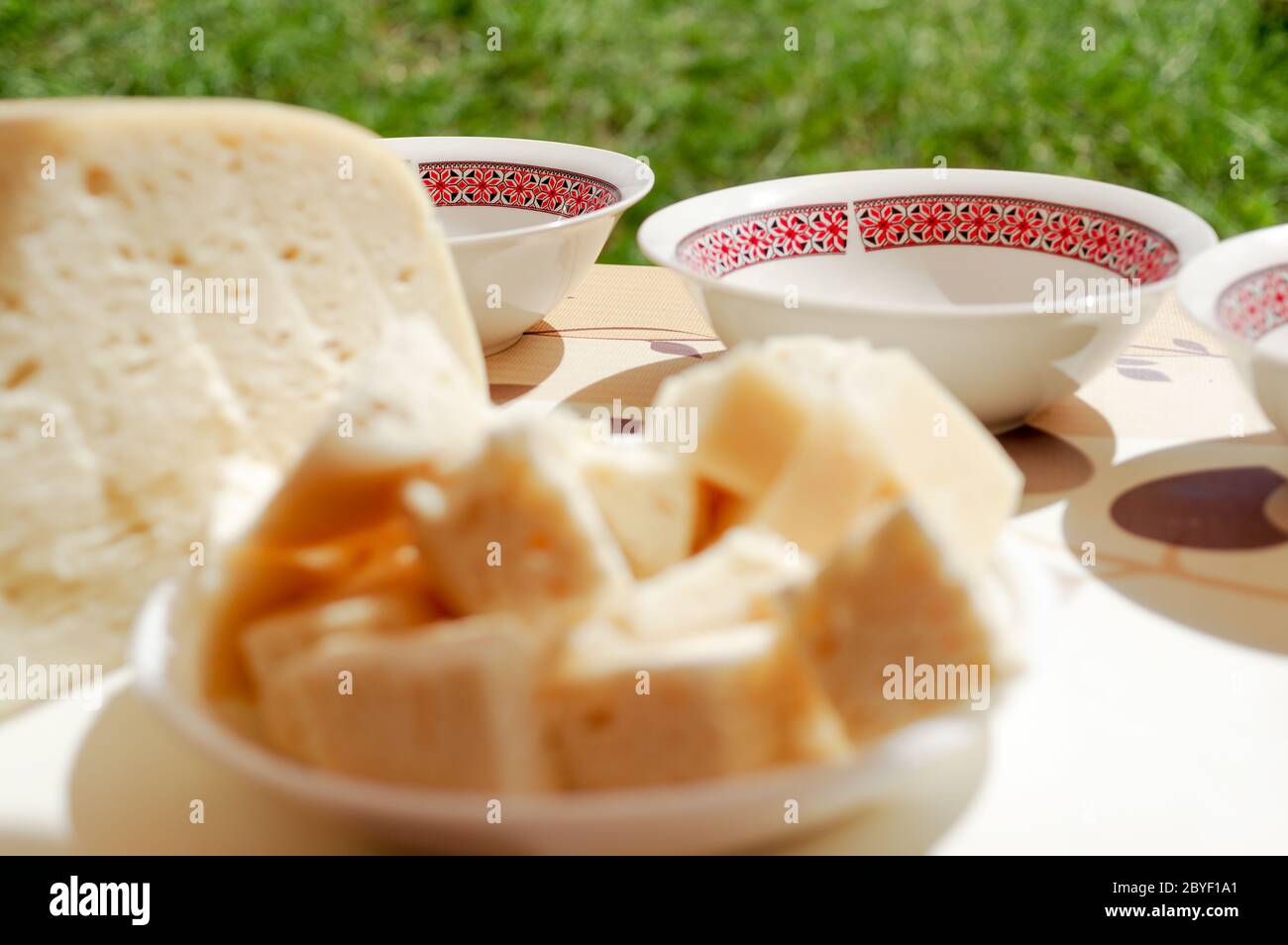 Traditional Romanian Farm Cheese - Bio Stock Photo - Alamy