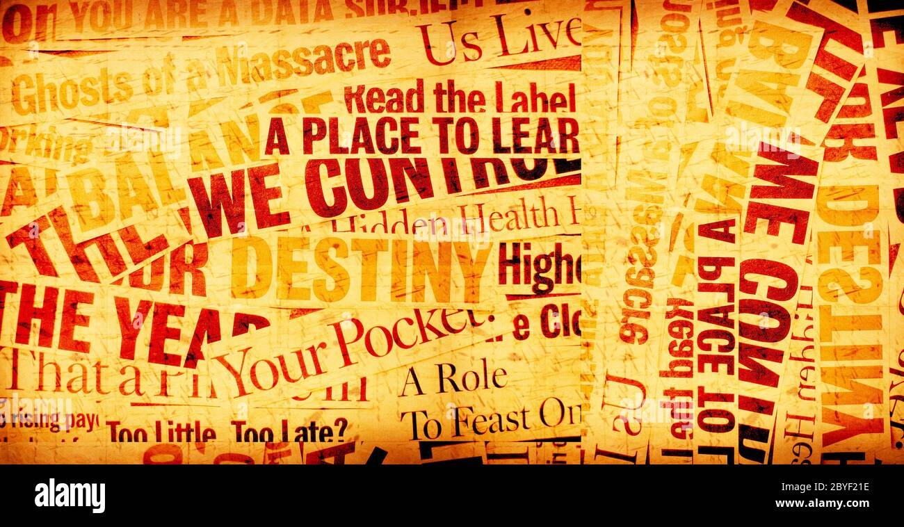 New paper headlines Stock Photo - Alamy