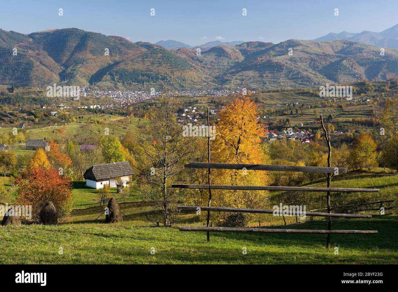 Beautiful autumn landscape in Transilvania , Romania Stock Photo - Alamy